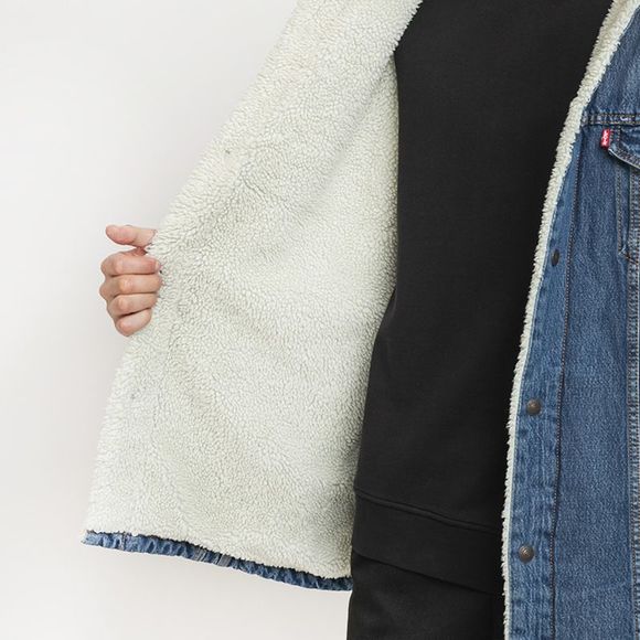 Levi's | Jackets & Coats | Levis Mens Denim Jean Jacket Sherpa Lined ...